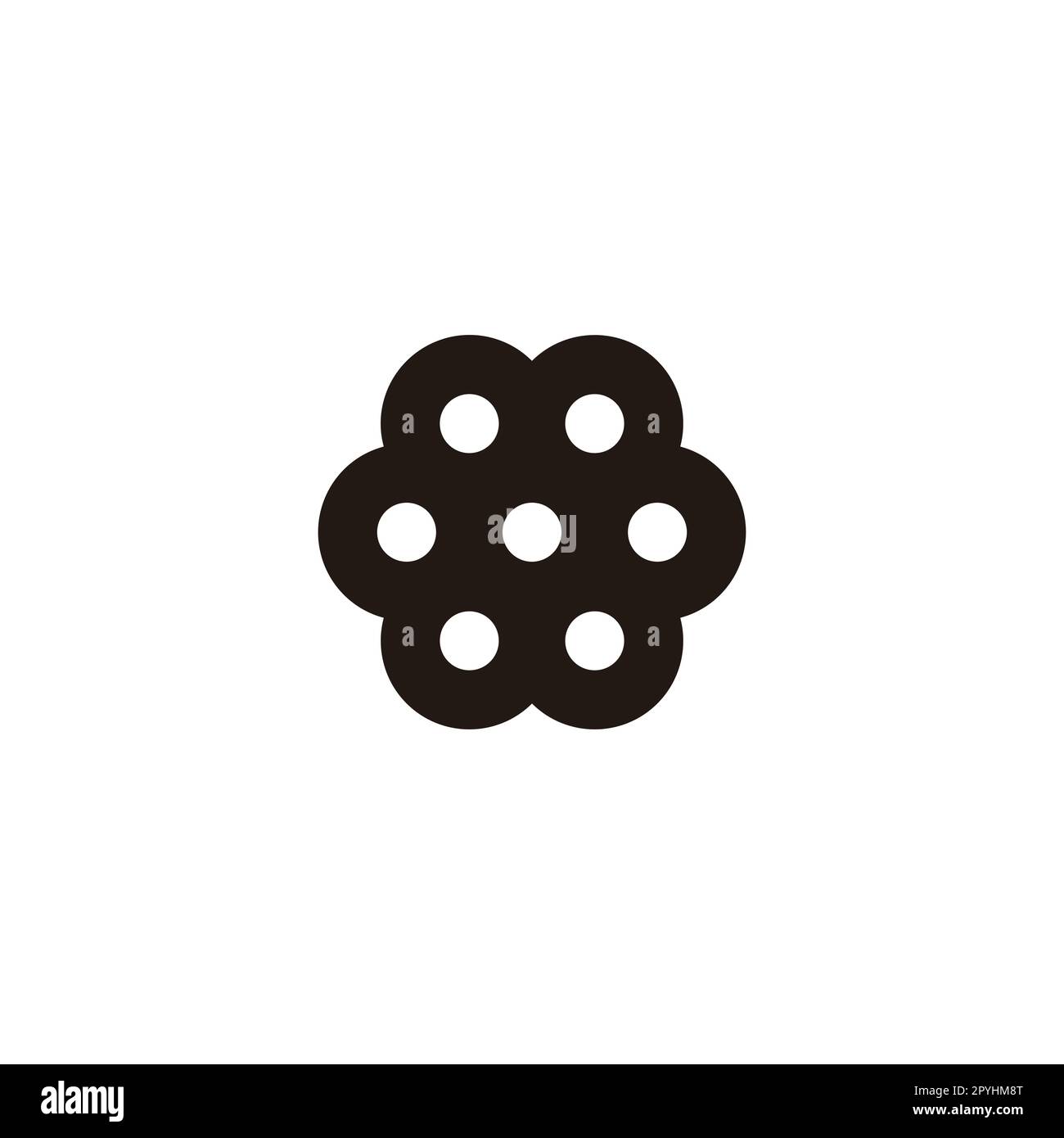 Pipe, six hole geometric symbol simple logo vector Stock Vector Image ...