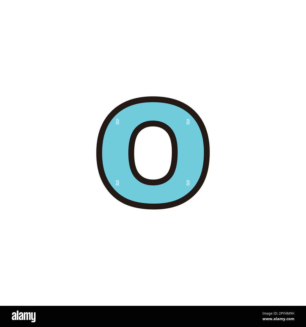 Letter O blue, out geometric symbol simple logo vector Stock Vector ...