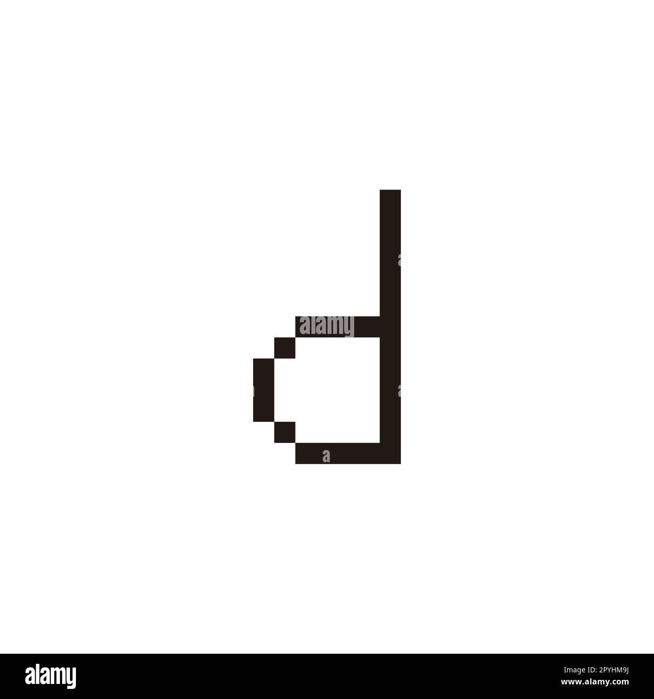 Letter d pixel geometric symbol simple logo vector Stock Vector Image ...