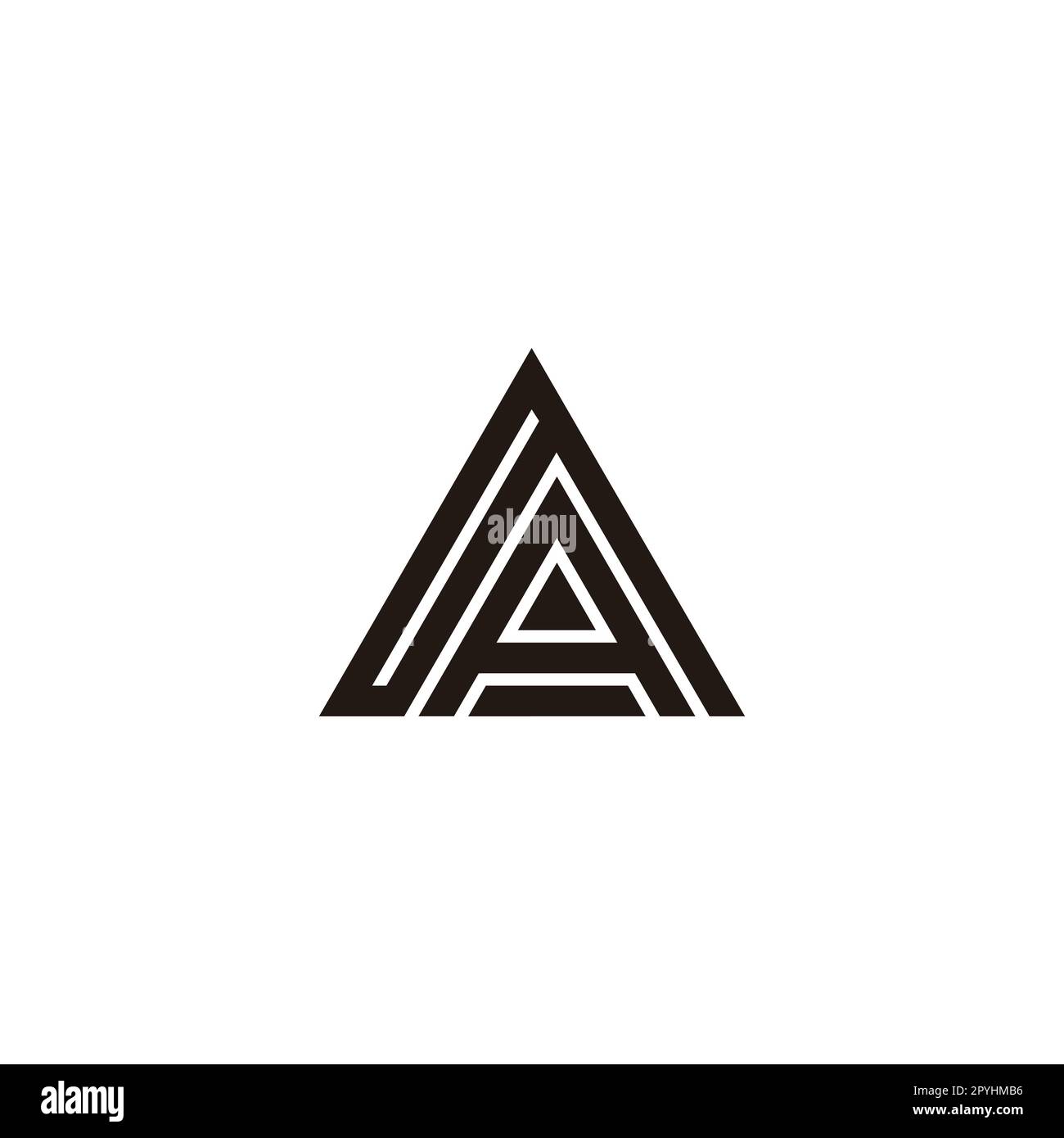Letter q and A triangle geometric symbol simple logo vector Stock ...