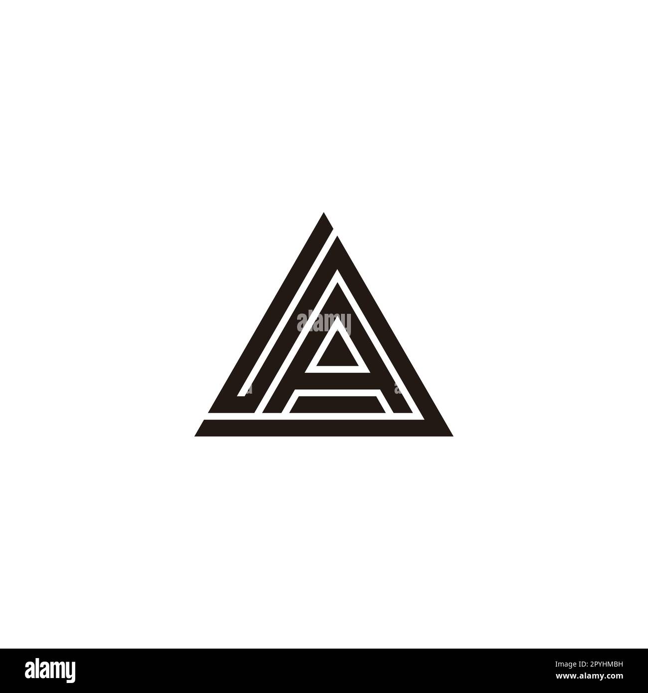 Letter S and A triangle, unique geometric symbol simple logo vector ...