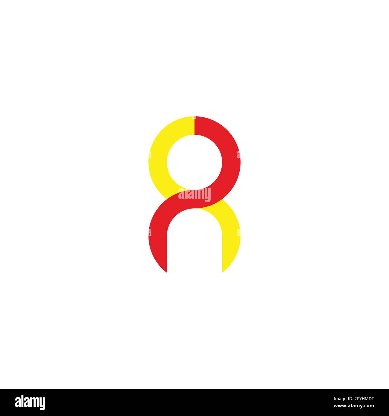 Letter A number 2, circle geometric symbol simple logo vector Stock ...