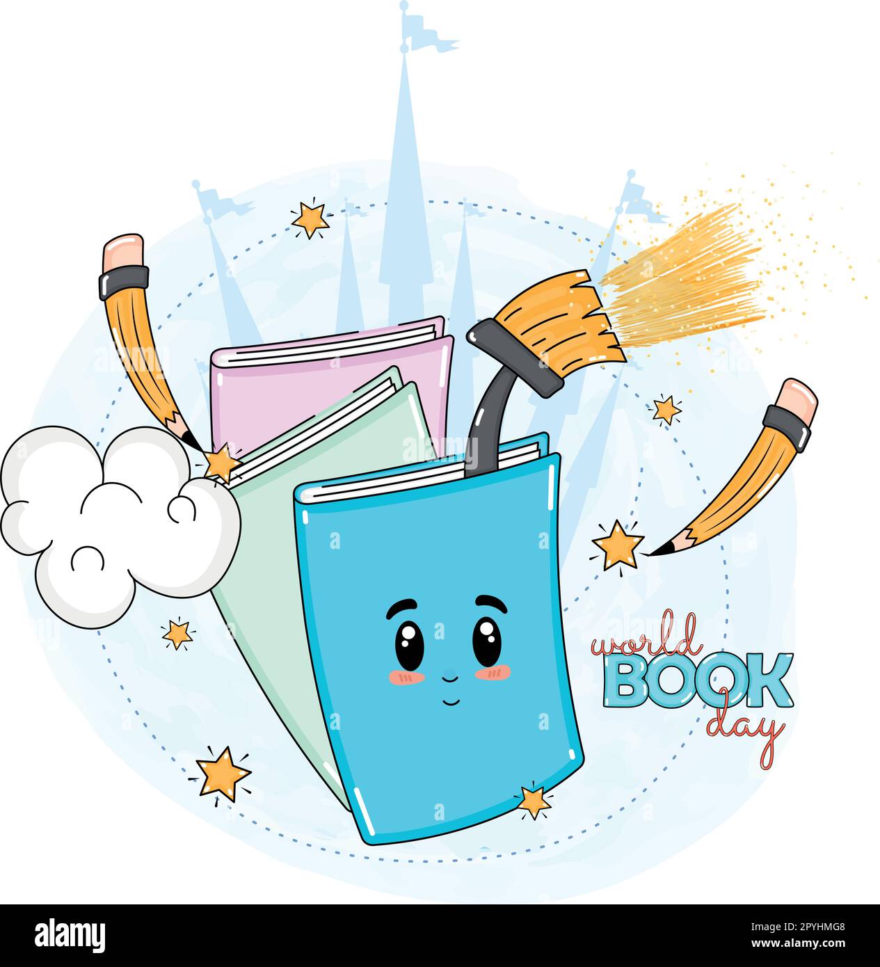 World book day poster Book cartoon Vector Stock Vector Image & Art - Alamy