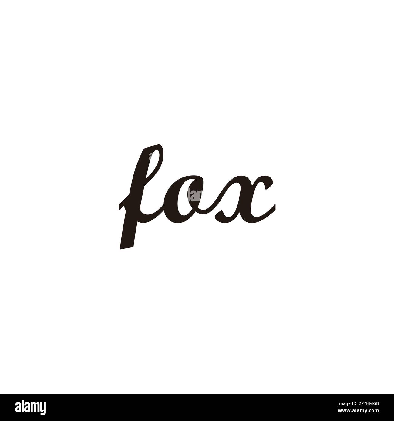 Letter fox connect geometric symbol simple logo vector Stock Vector ...