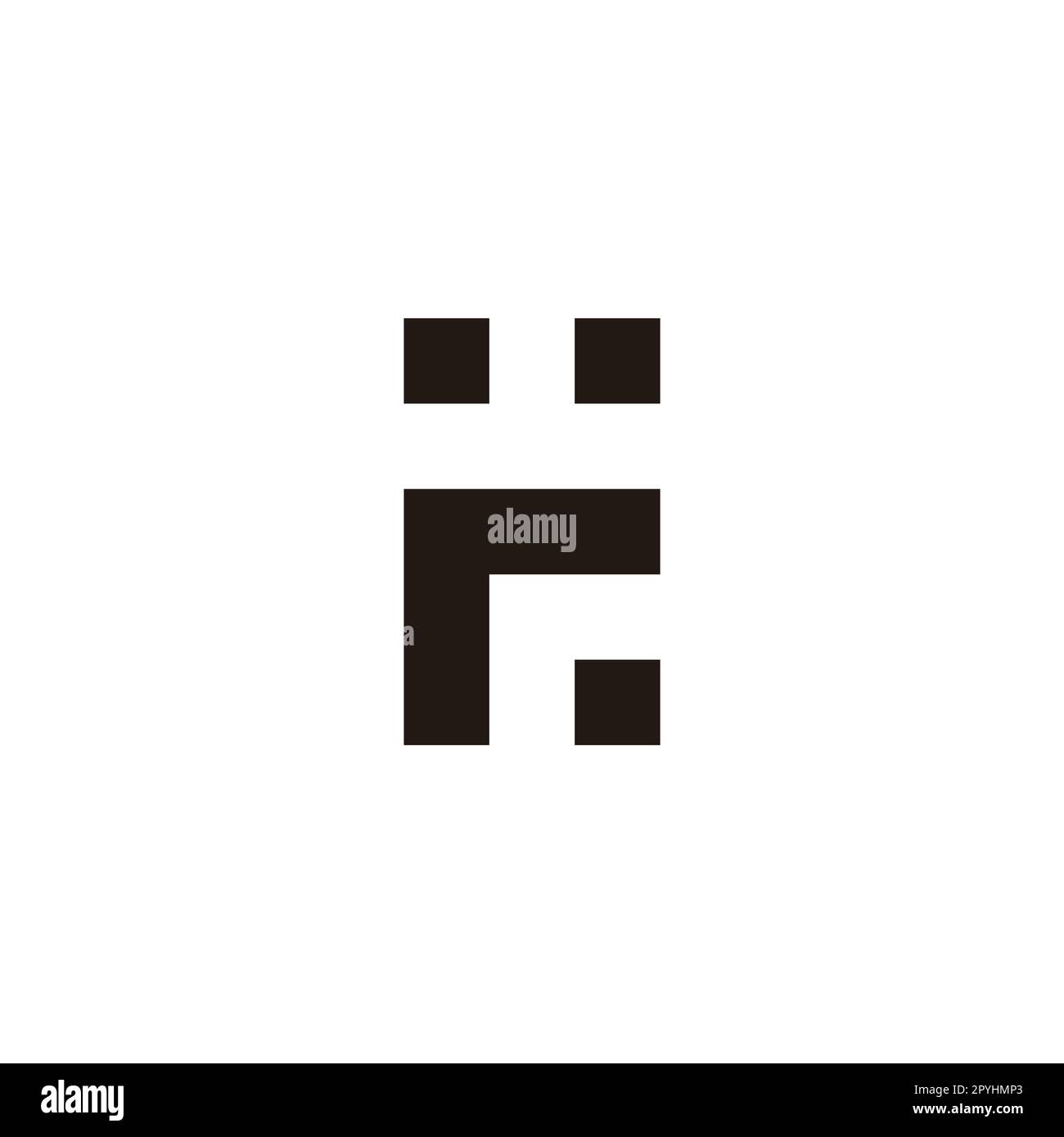 Letter r, E and H squares geometric symbol simple logo vector Stock ...