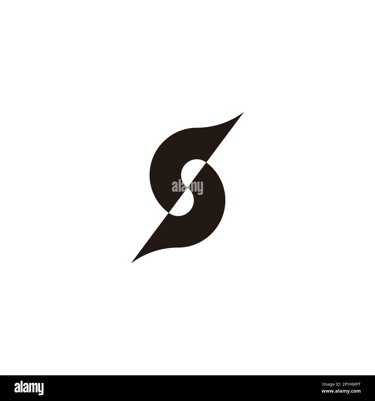 Letter S thunder, electric geometric symbol simple logo vector Stock ...