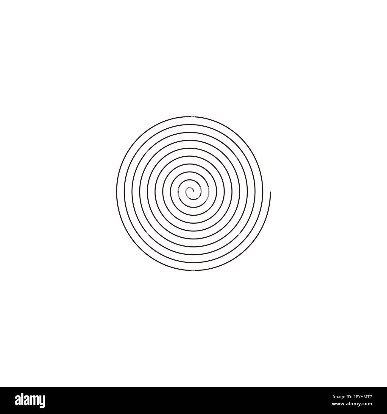 Spiral, round line geometric symbol simple logo vector Stock Vector ...