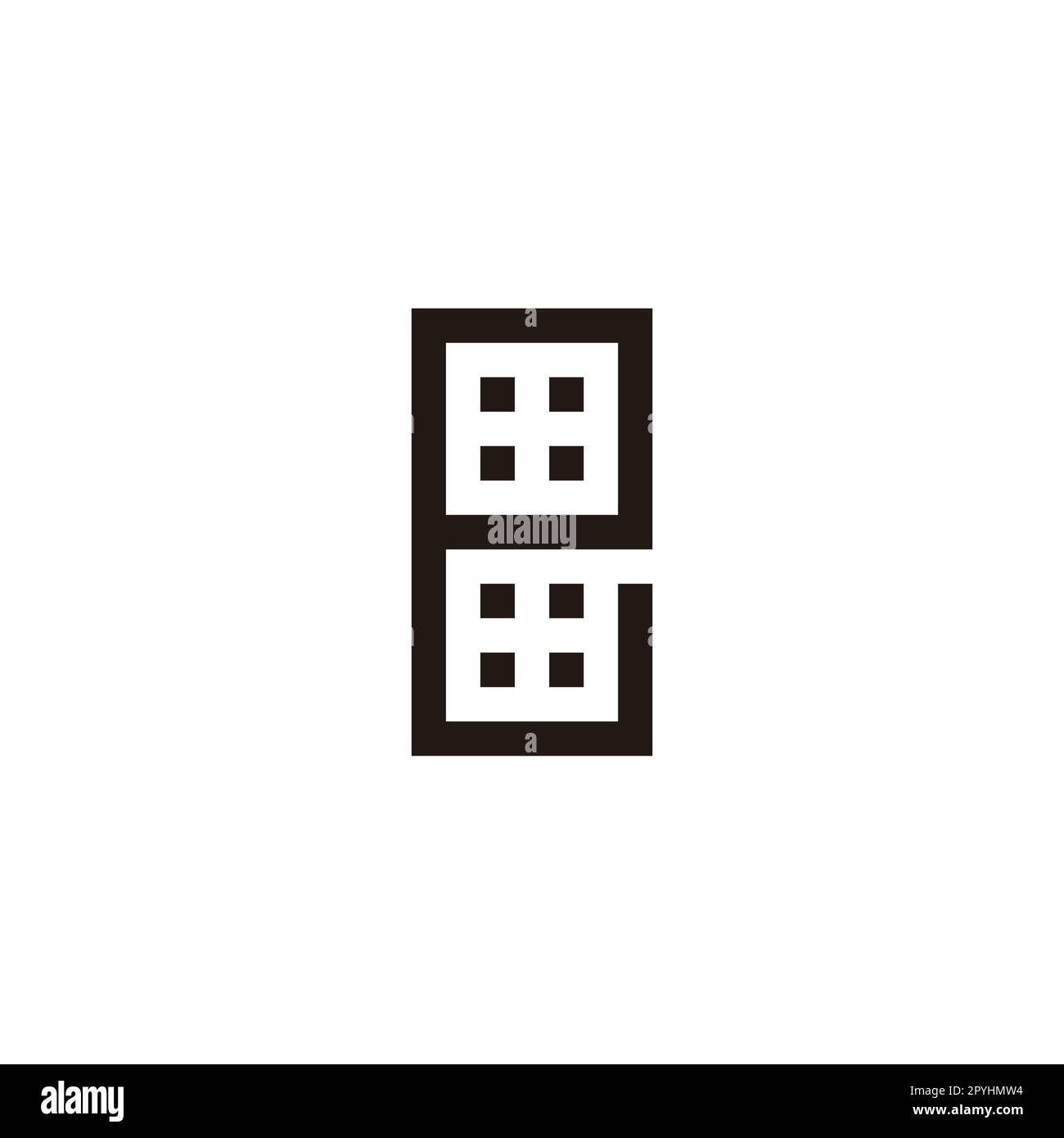Letter e building, home, square geometric symbol simple logo vector ...