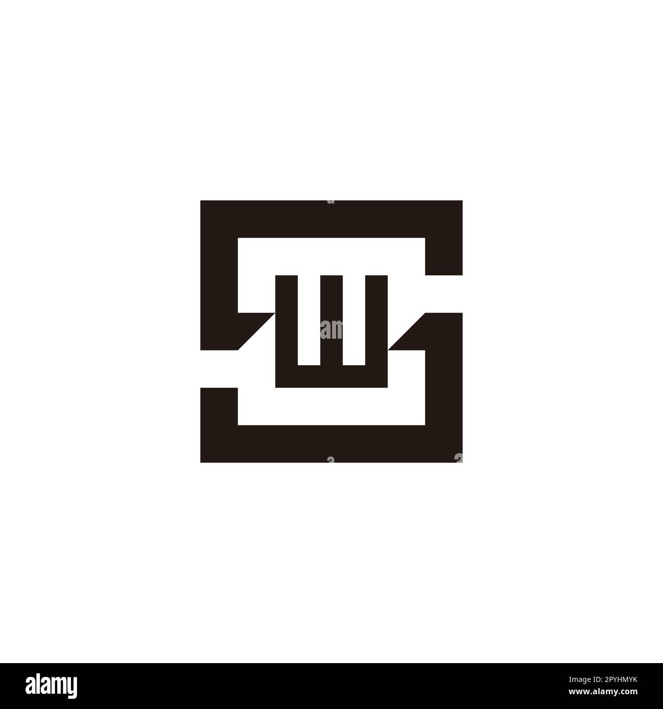 S w monogram Cut Out Stock Images & Pictures - Alamy