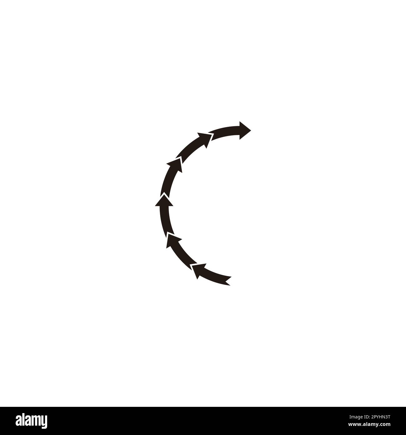 arrows, curve geometric symbol simple logo vector Stock Vector Image ...