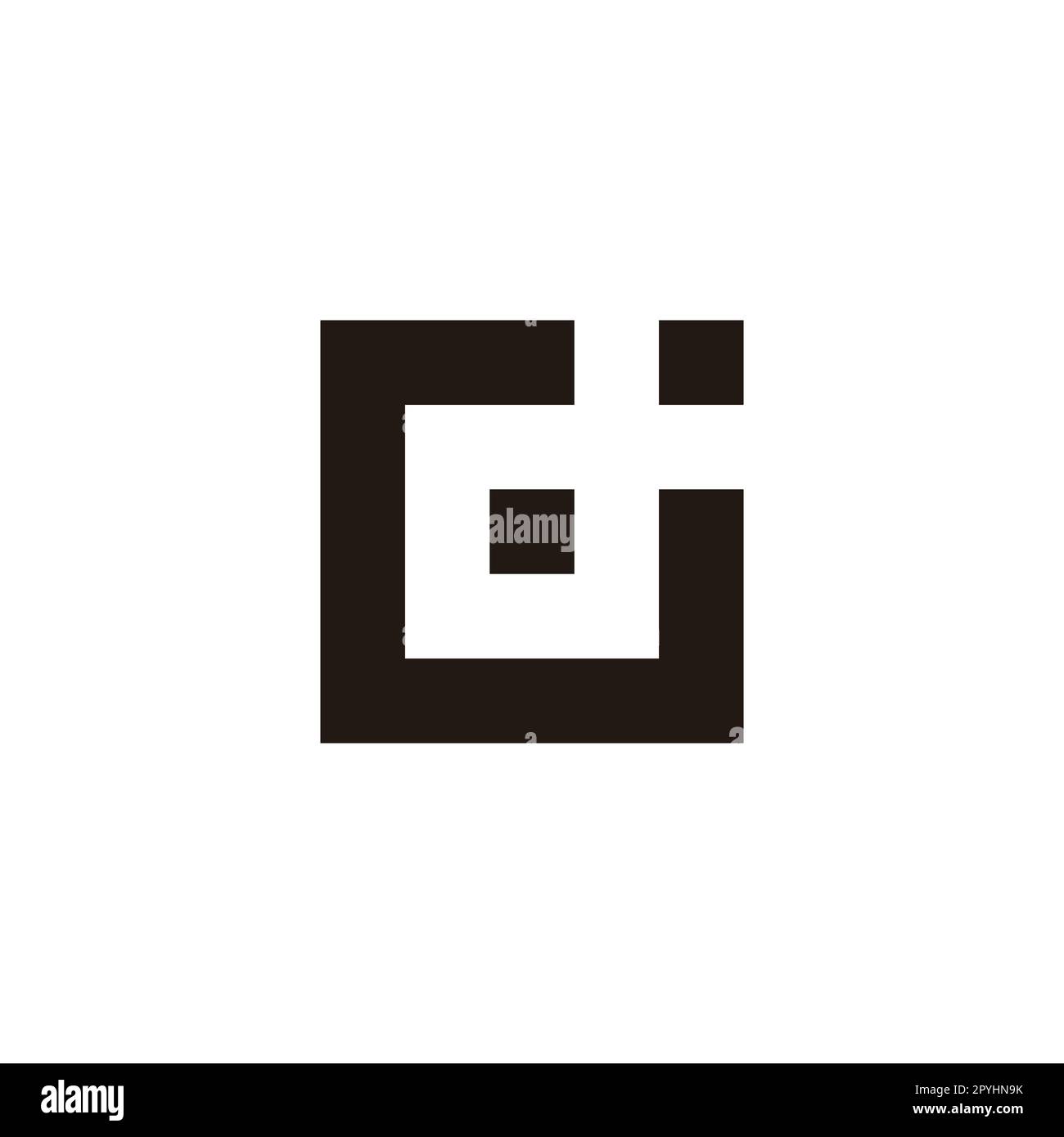 Letter G i, square geometric symbol simple logo vector Stock Vector ...