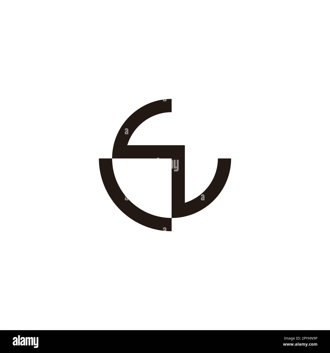 Letter GW WG G W circle geometric symbol simple logo vector Stock ...