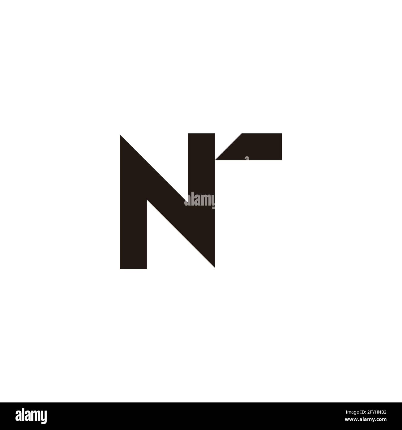 Letter Nr unique geometric symbol simple logo vector Stock Vector Image ...