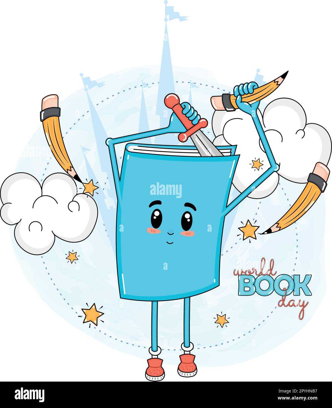 Fantasy book cartoon World book day Vector Stock Vector Image & Art - Alamy