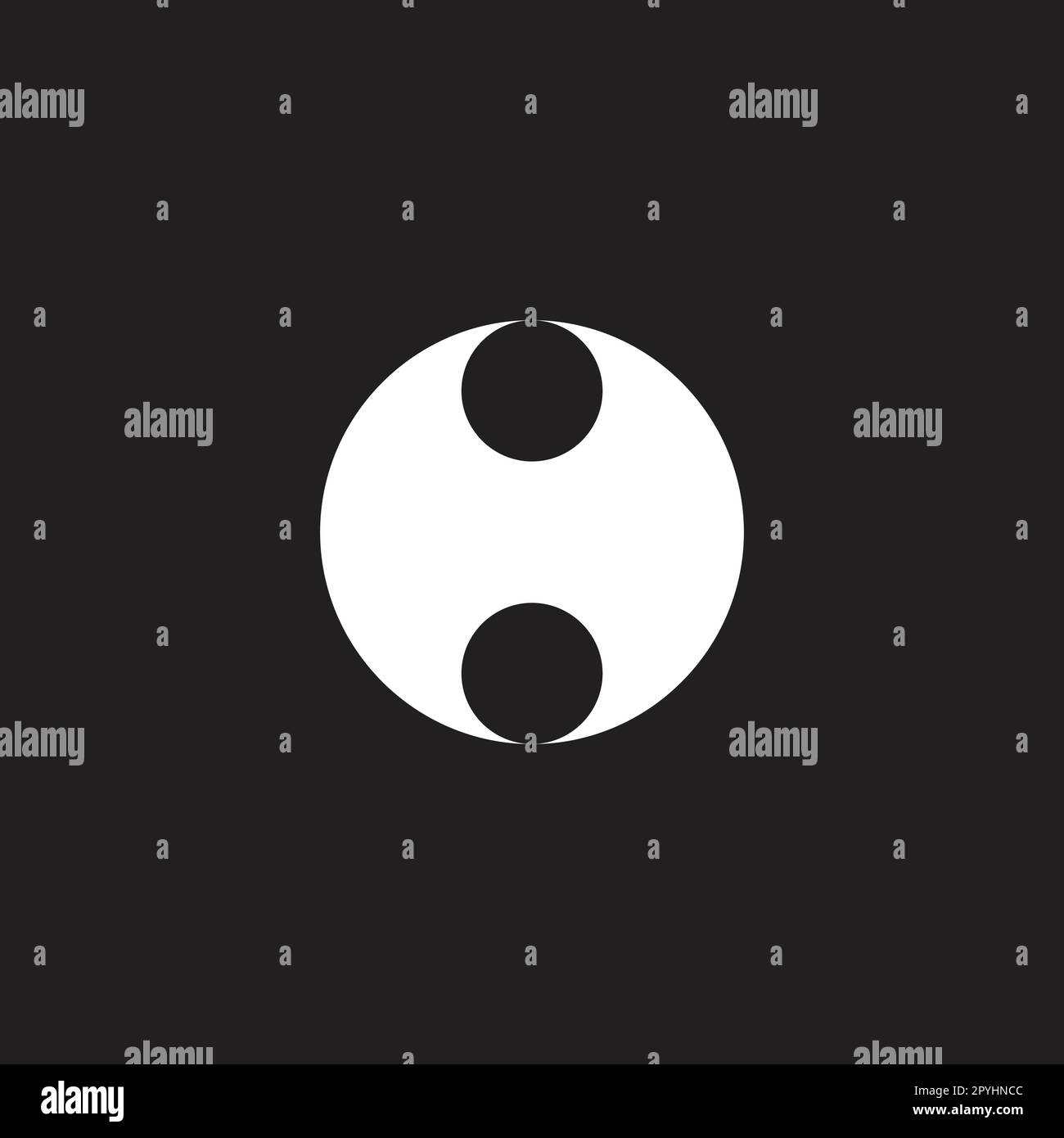 Letter H circle, dot geometric symbol simple logo vector Stock Vector ...