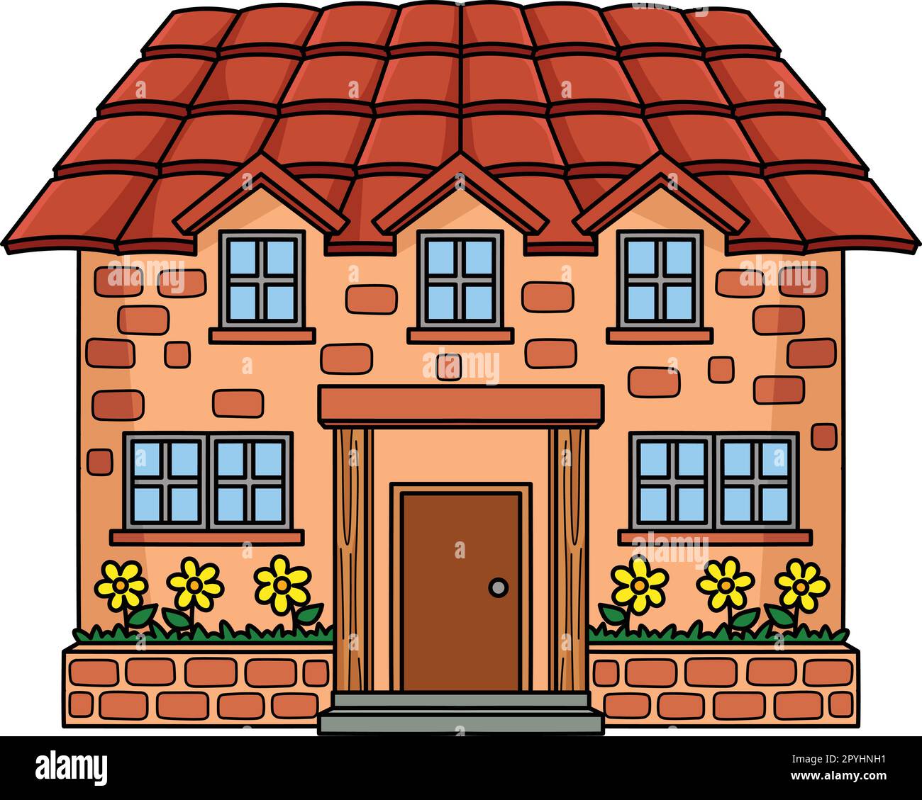 House Building Cartoon Colored Clipart Stock Vector Image & Art - Alamy