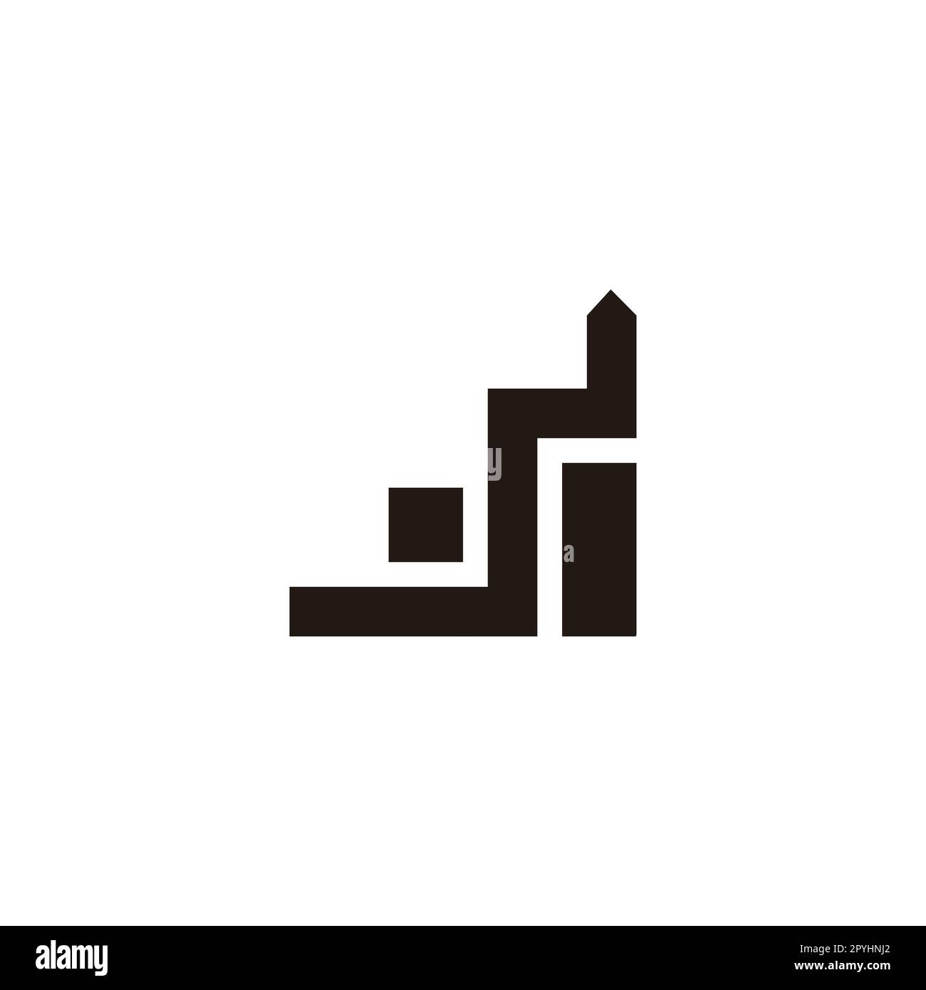 Letter W stair, square geometric symbol simple logo vector Stock Vector ...