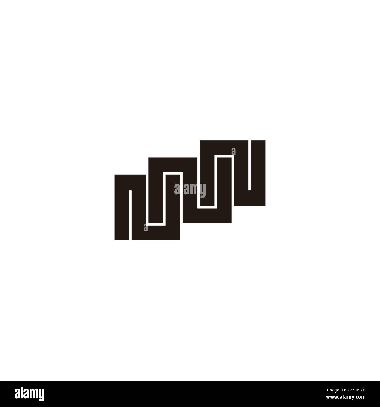 Letters N square geometric symbol simple logo vector Stock Vector Image ...