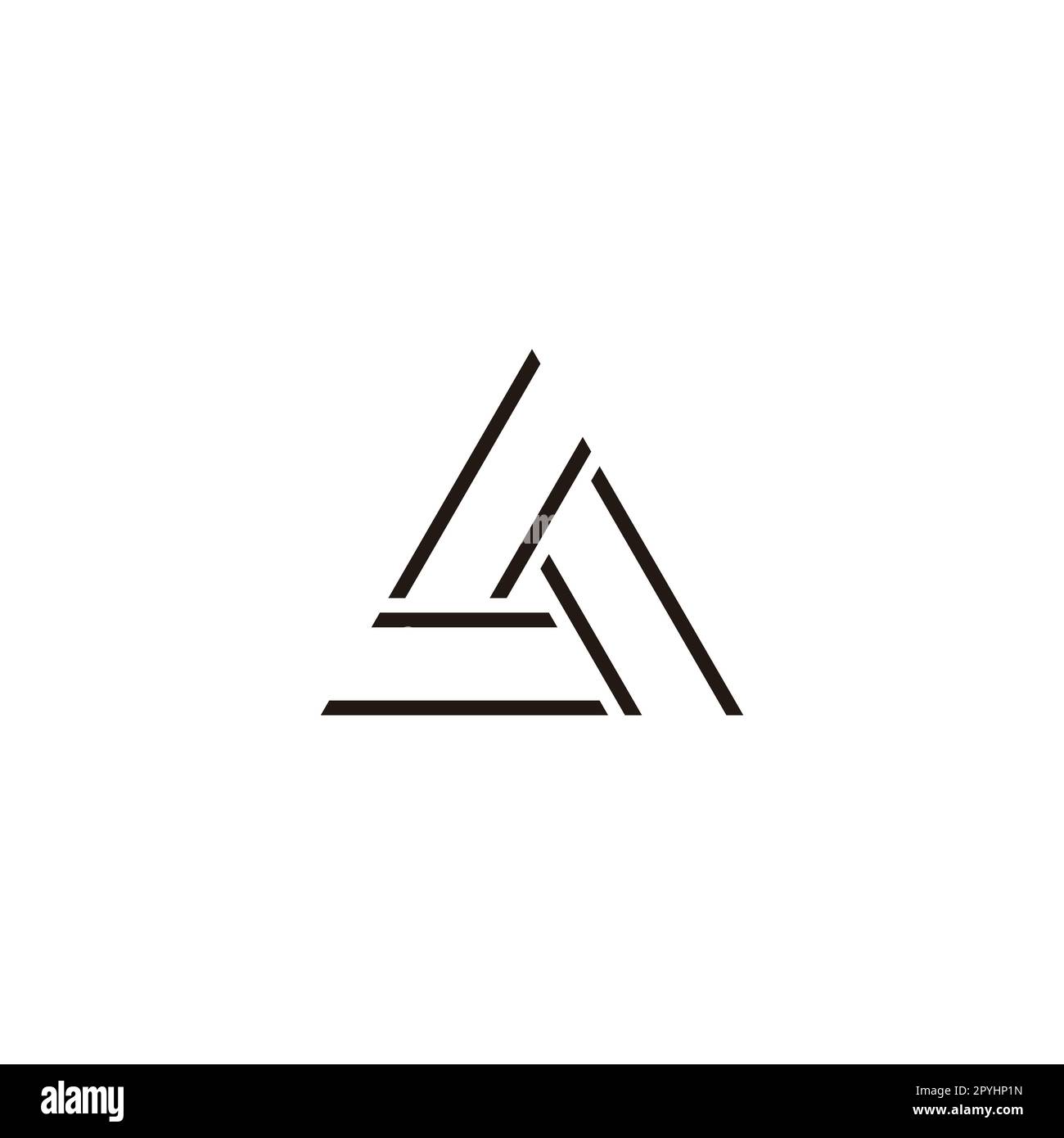Letter A triangle, fold, lines geometric symbol simple logo vector ...