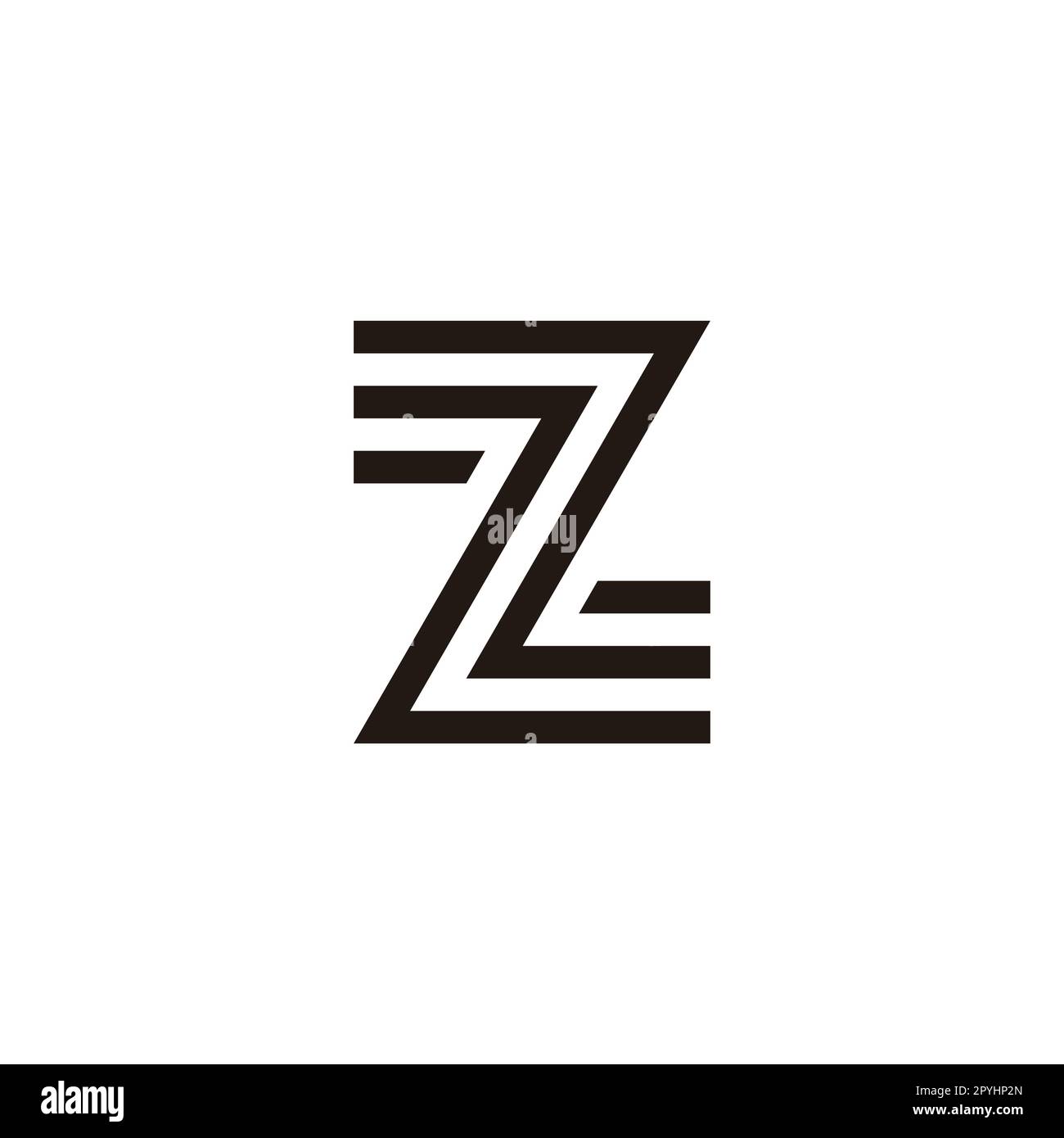 Letter Z outlines geometric symbol simple logo vector Stock Vector ...