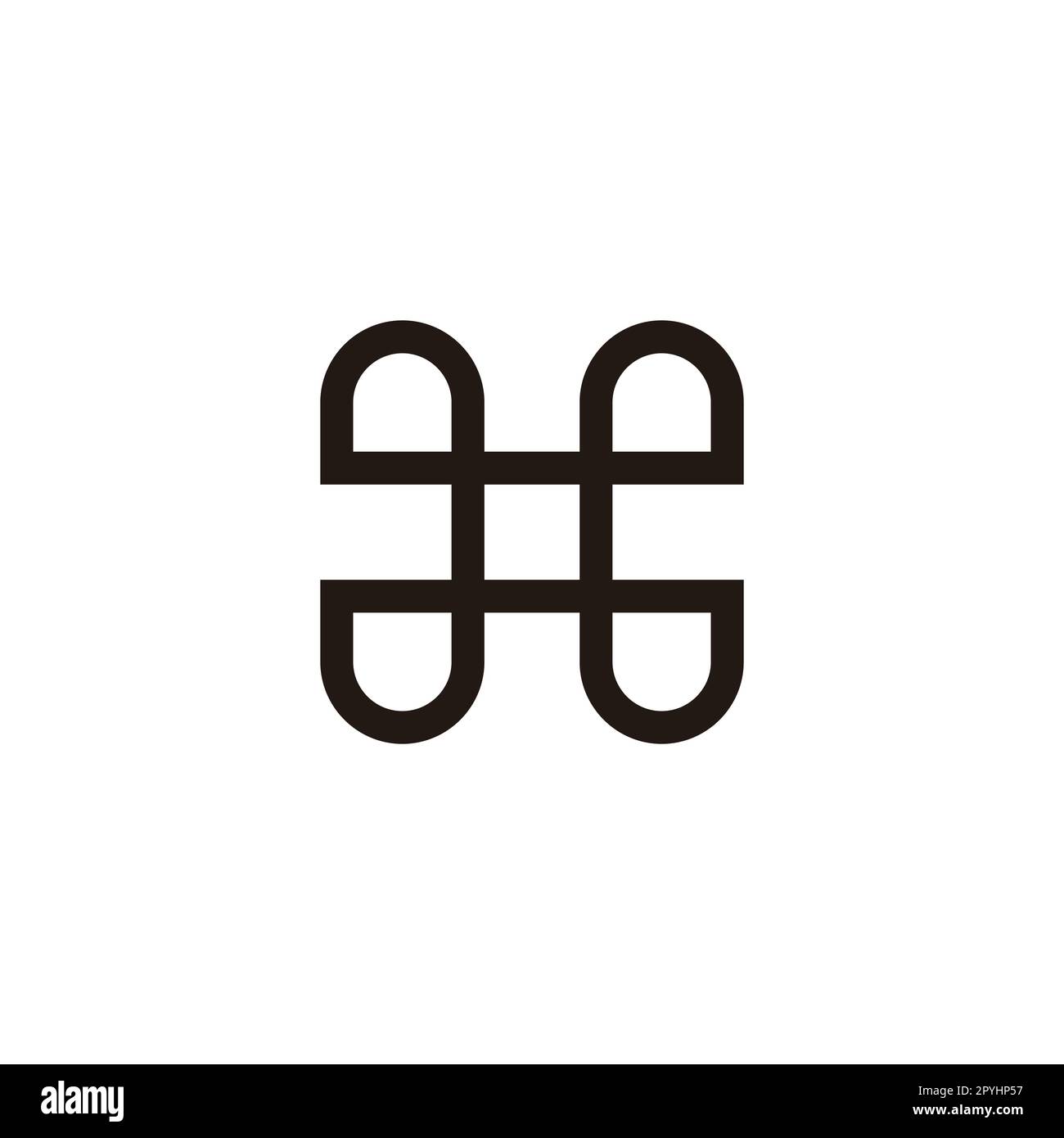 Letter H capsule geometric symbol simple logo vector Stock Vector Image ...