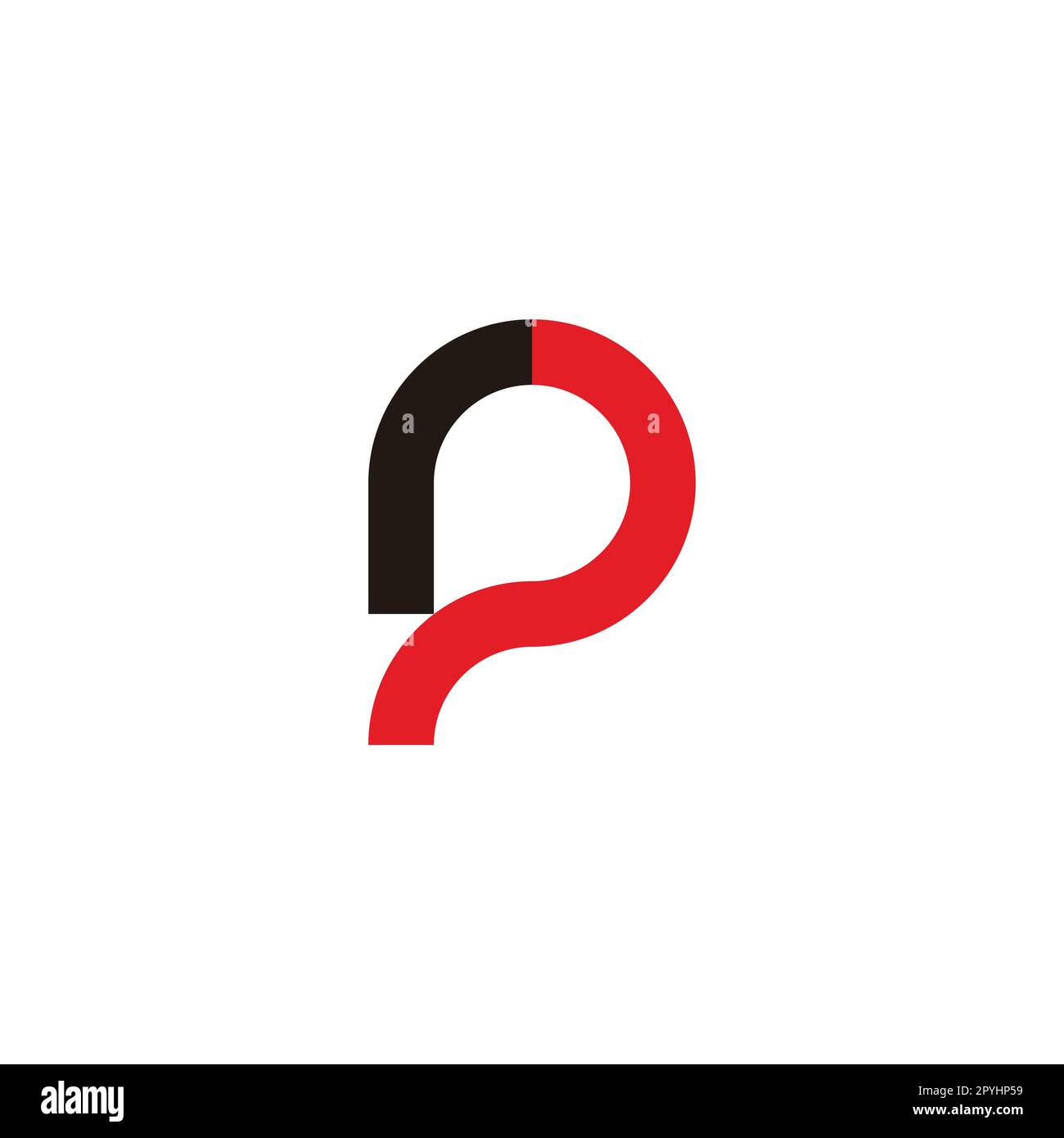 Letter r and p curve geometric symbol simple logo vector Stock Vector ...