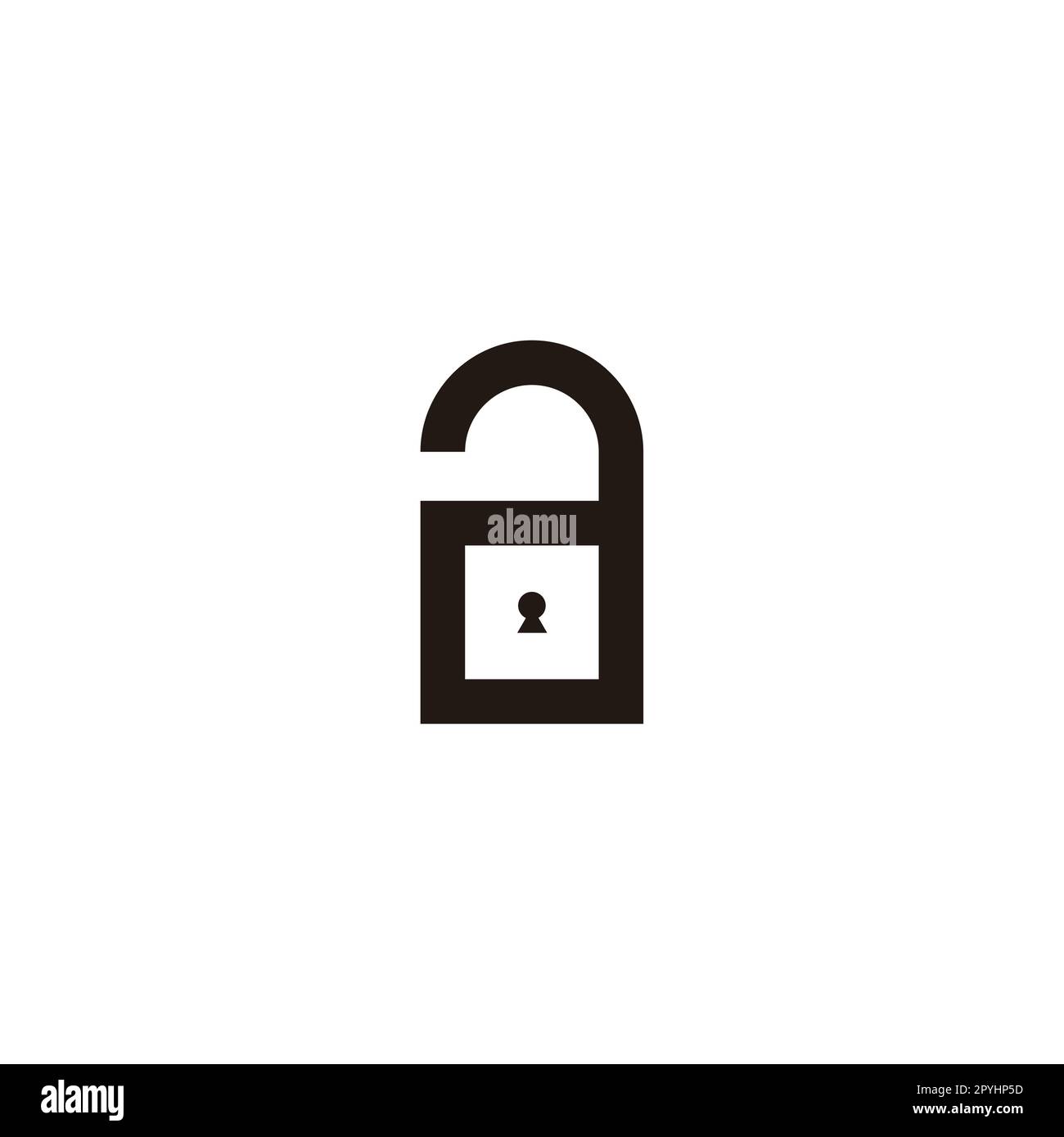 Letter a padlock geometric symbol simple logo vector Stock Vector Image ...