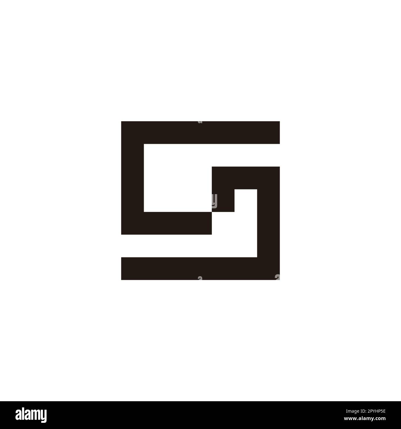 Letter S and J square geometric symbol simple logo vector Stock Vector ...