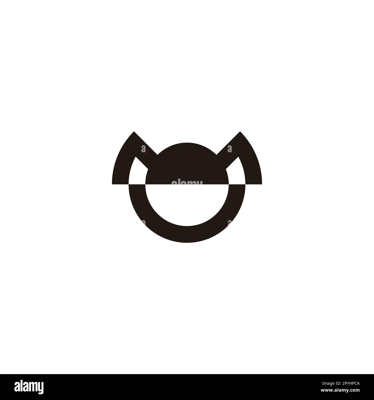 Letter M and U circle, geometric symbol simple logo vector Stock Vector ...