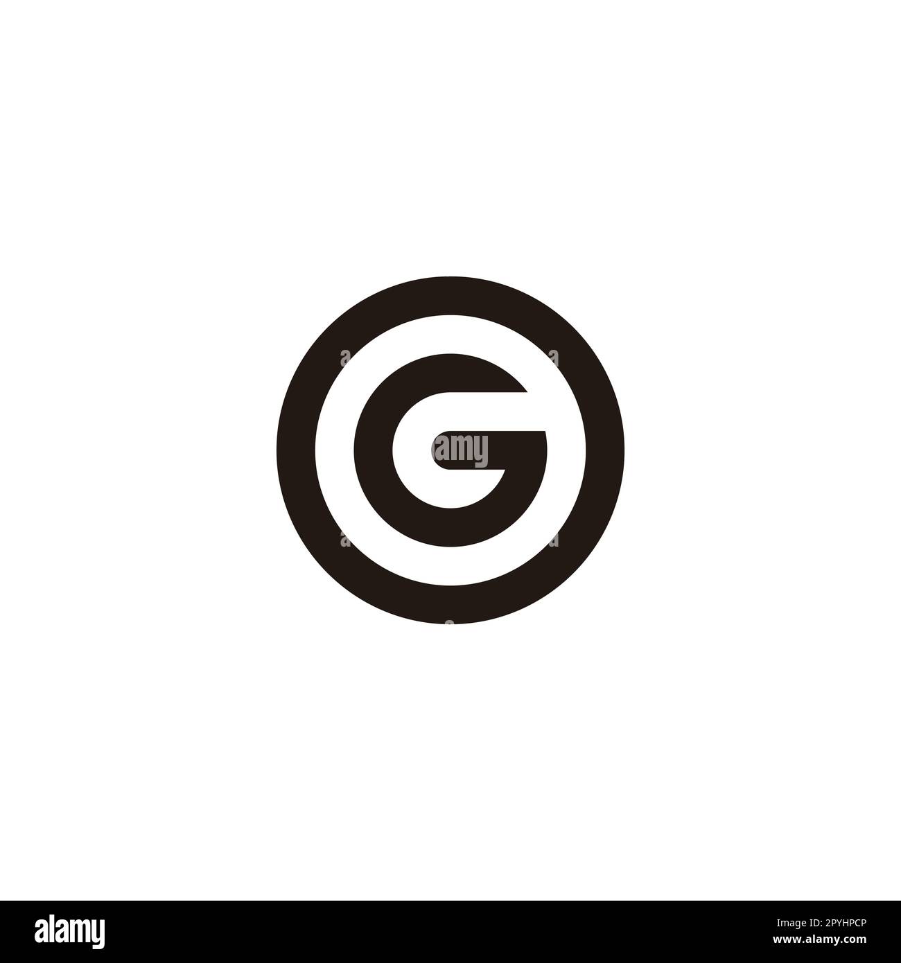 Letter G in O, circle geometric symbol simple logo vector Stock Vector ...