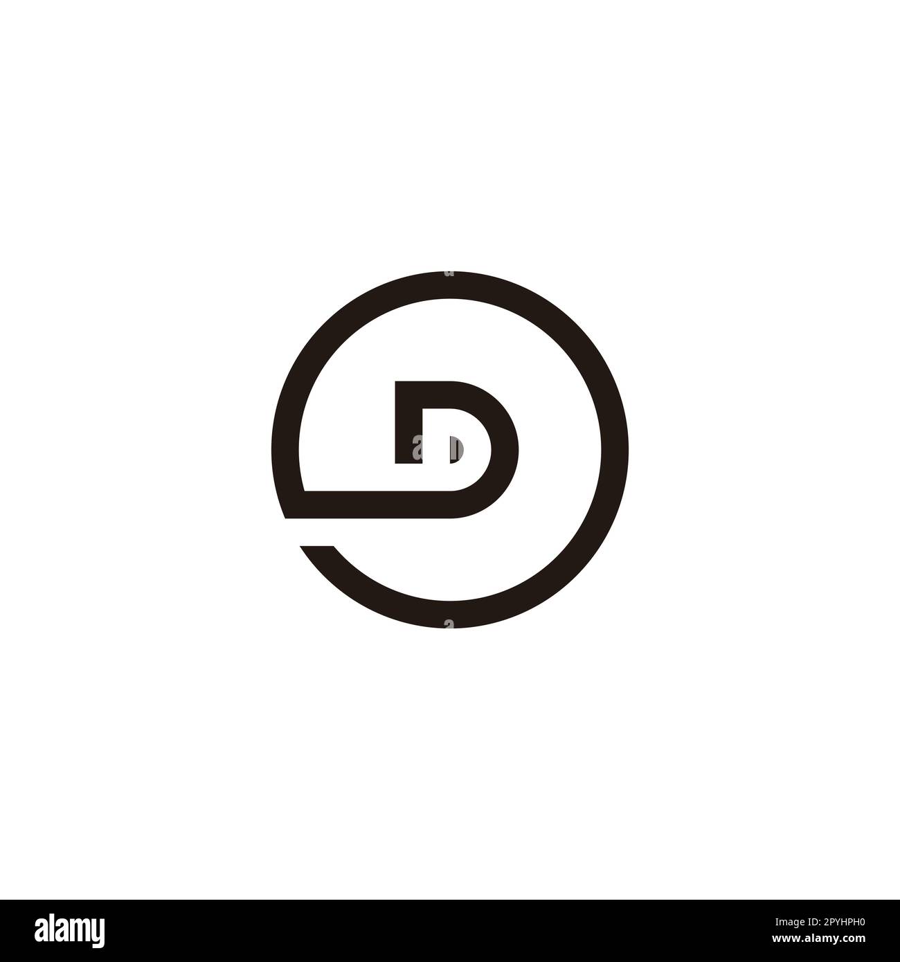 Letter D in O circle, connect geometric symbol simple logo vector Stock Vector Image & Art - Alamy
