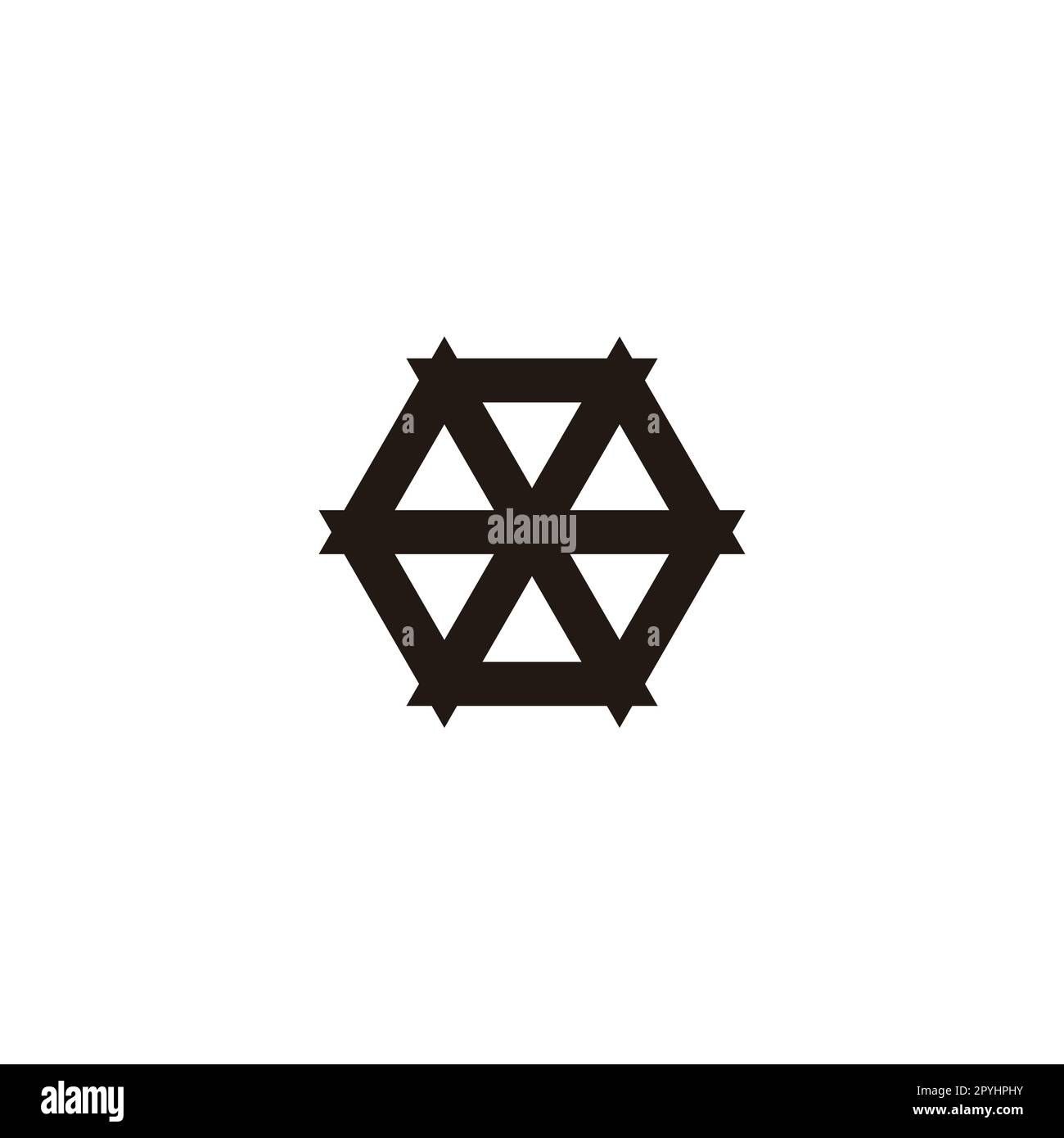 Hexagon, ribbon geometric symbol simple logo vector Stock Vector Image ...