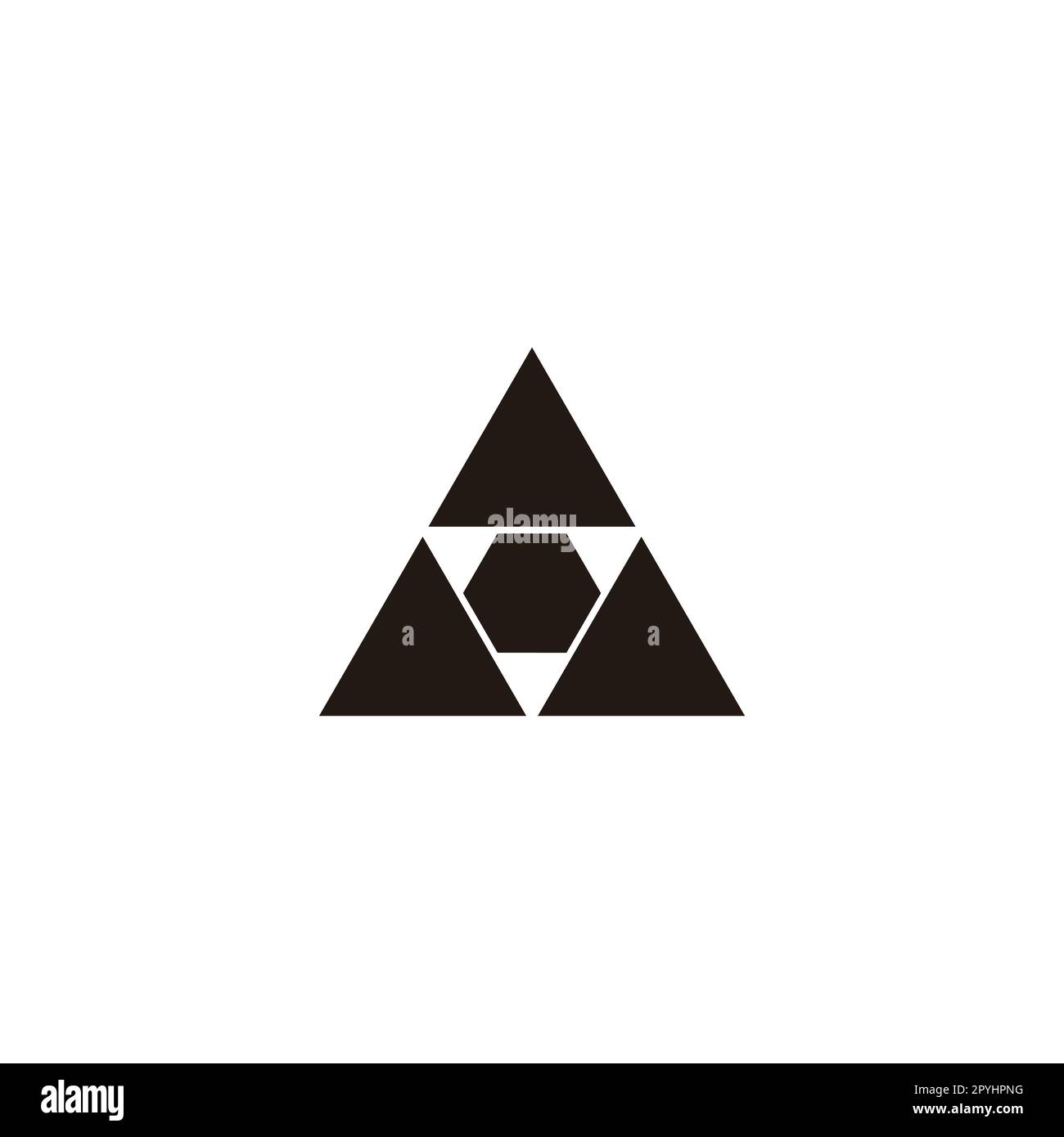 Hexagon, triangles, triangle geometric symbol simple logo vector Stock ...