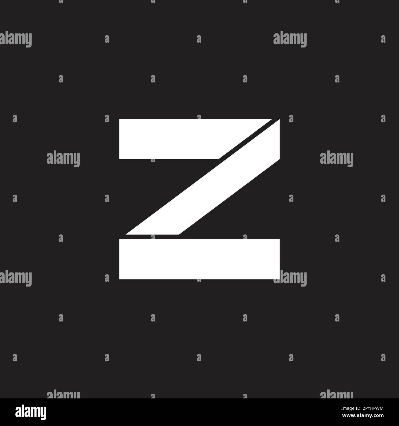 Letter Z fold geometric symbol simple logo vector Stock Vector Image ...
