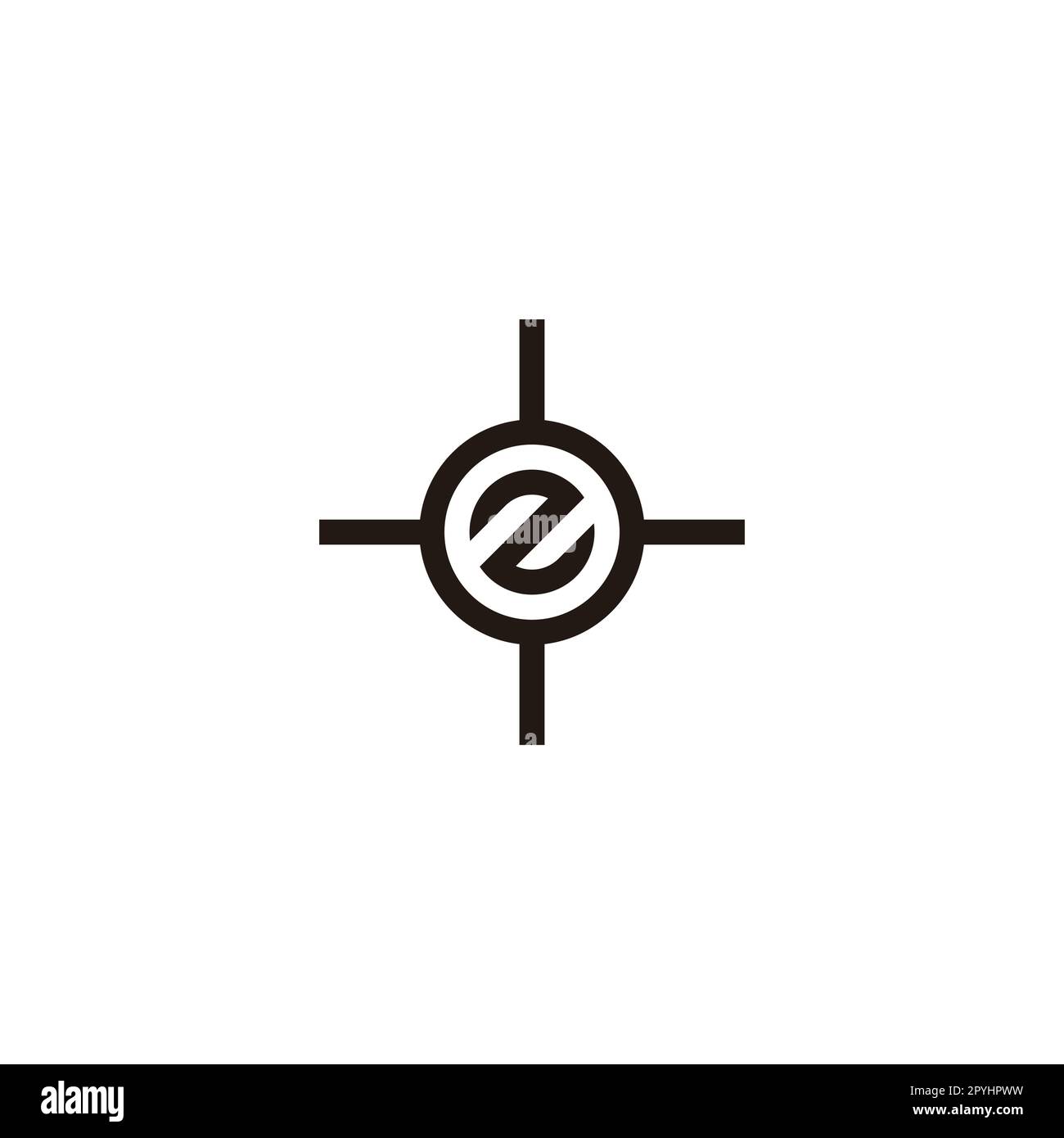 Letter Z target, circle geometric symbol simple logo vector Stock ...