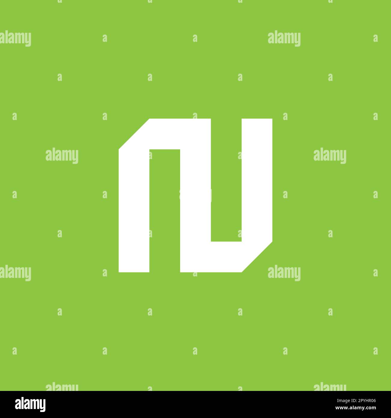 Letter N leaf, square geometric symbol simple logo vector Stock Vector ...