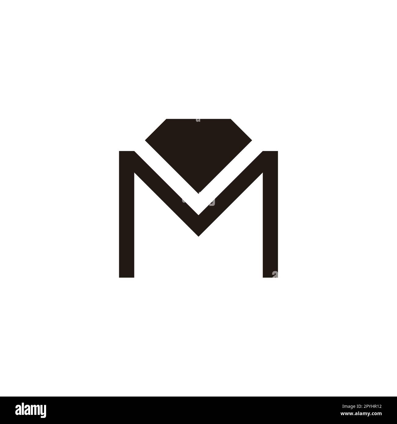 Letter M diamond geometric symbol simple logo vector Stock Vector Image ...