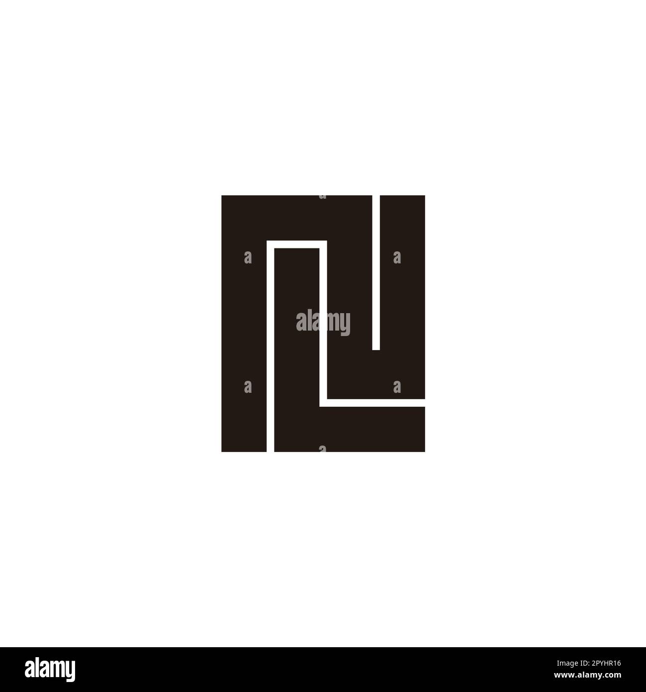 Letter N and L square geometric symbol simple logo vector Stock Vector ...