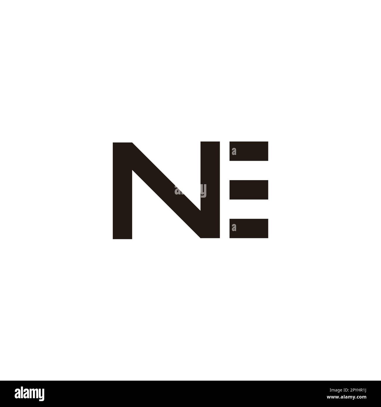 Letter NE outline geometric symbol simple logo vector Stock Vector Image & Art - Alamy