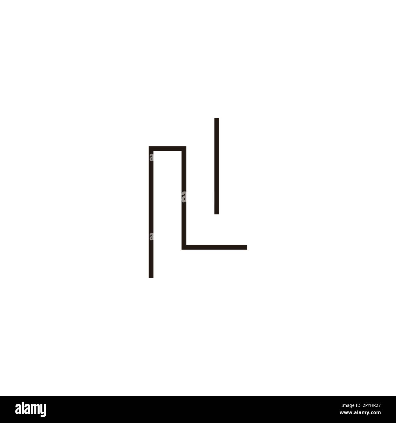 Letter NL line geometric symbol simple logo vector Stock Vector Image & Art - Alamy
