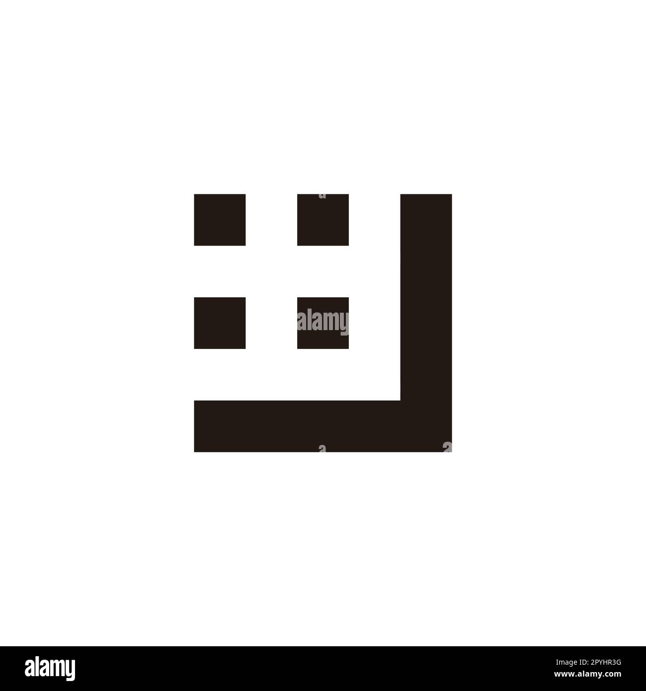 Letter J window geometric symbol simple logo vector Stock Vector Image ...