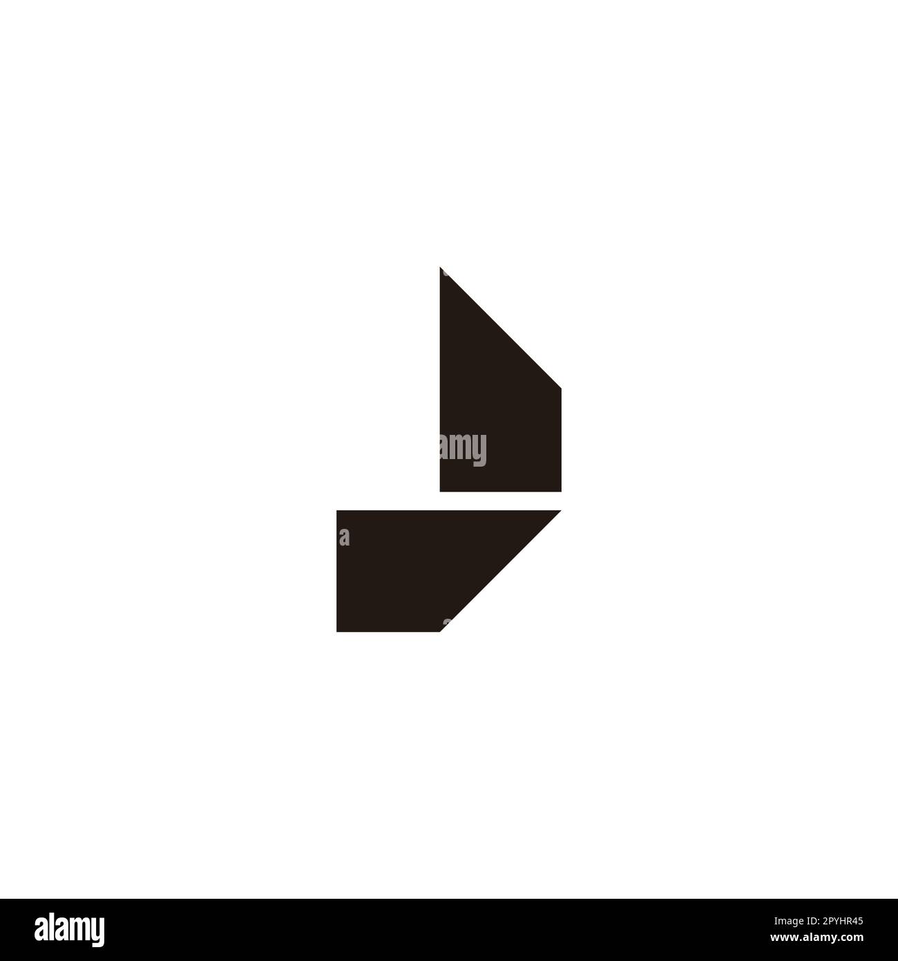 Letter J fold geometric symbol simple logo vector Stock Vector Image ...