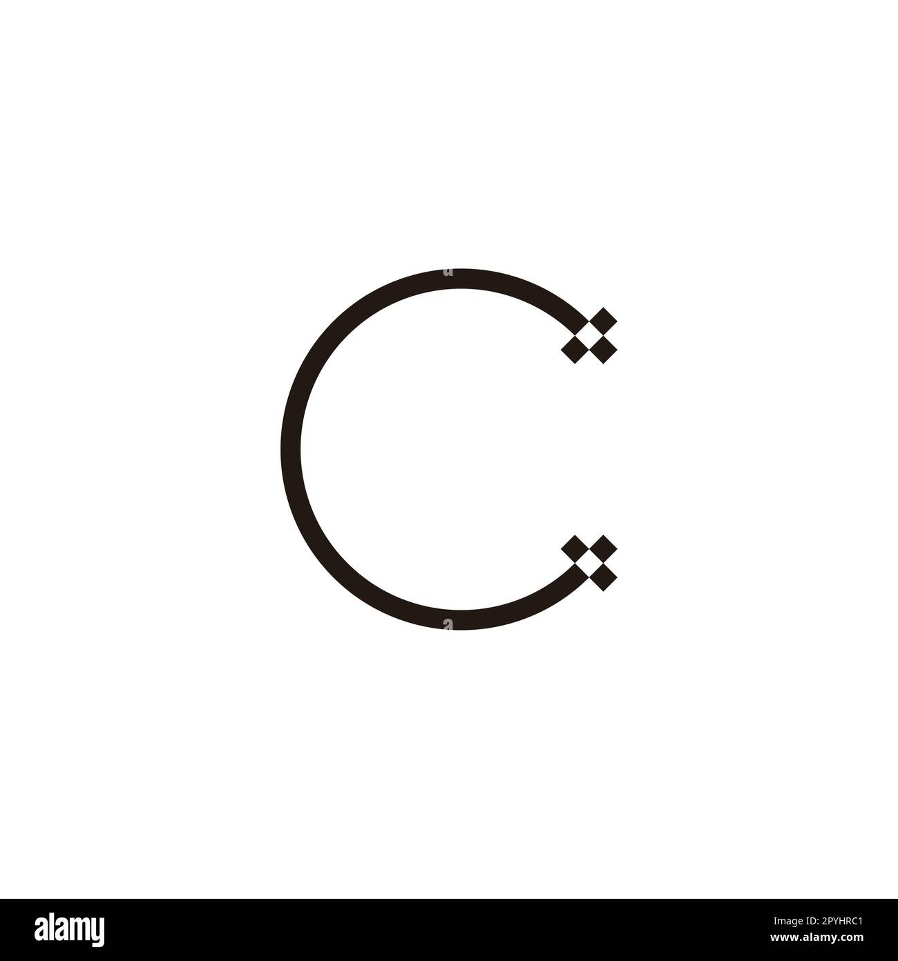 Letter C line, fold geometric symbol simple logo vector Stock Vector ...