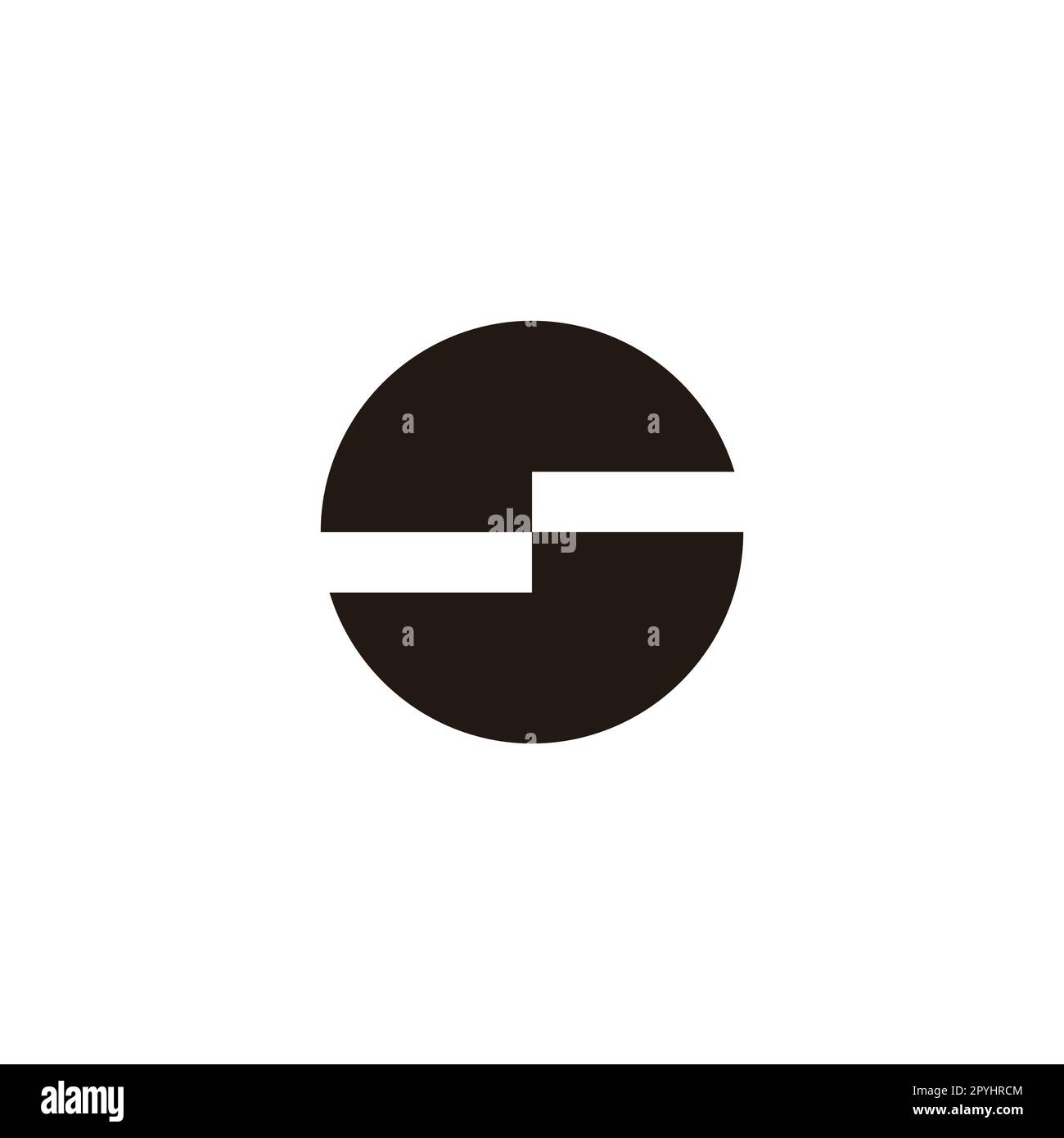 Letter S circle, stripe geometric symbol simple logo vector Stock ...