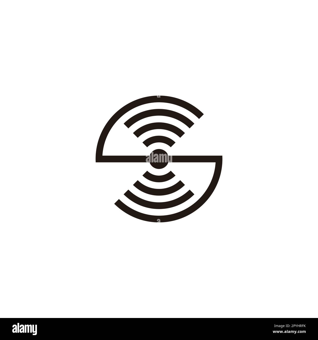 Letter S signal, line geometric symbol simple logo vector Stock Vector ...