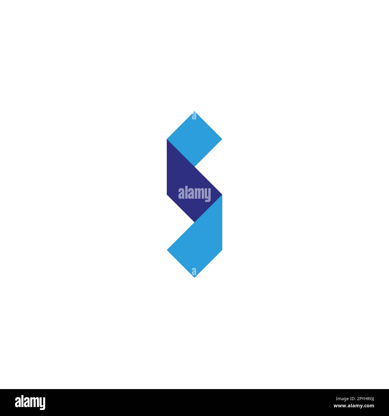 Letter S fold, colors geometric symbol simple logo vector Stock Vector ...