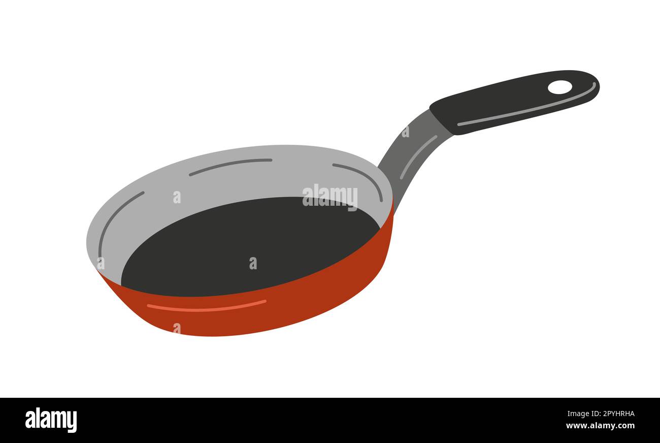 Frying pan red sticker Stock Vector Image & Art - Alamy
