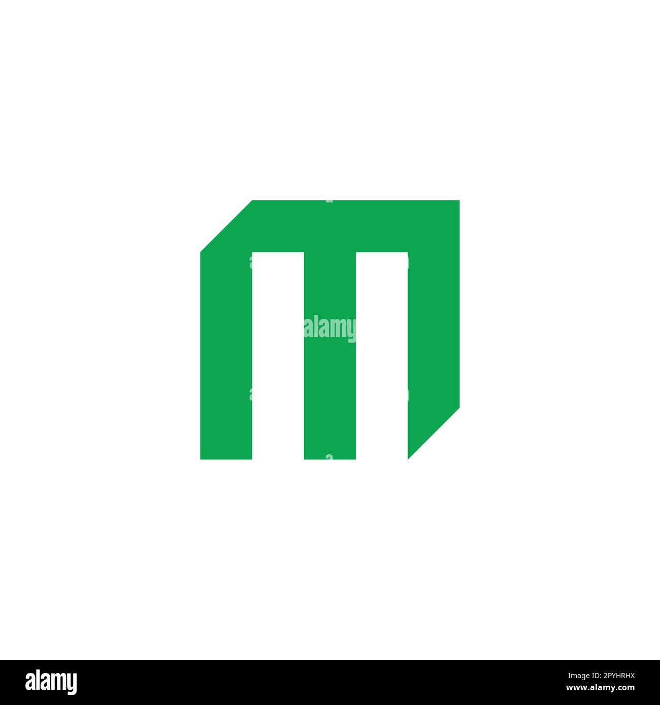 Letter m leaf, square geometric symbol simple logo vector Stock Vector ...