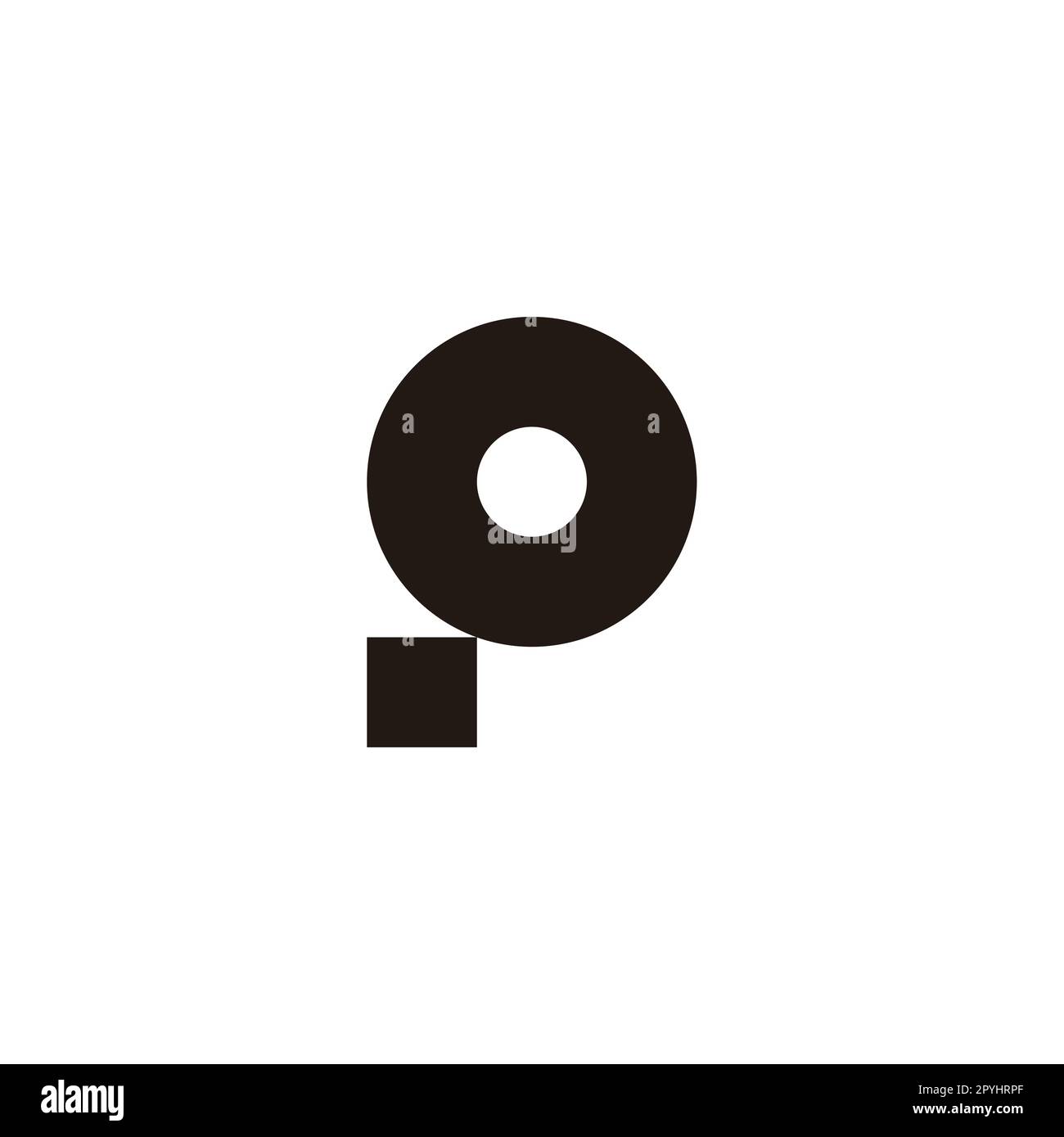 Letter o and P outline, circle geometric symbol simple logo vector Stock Vector Image & Art - Alamy