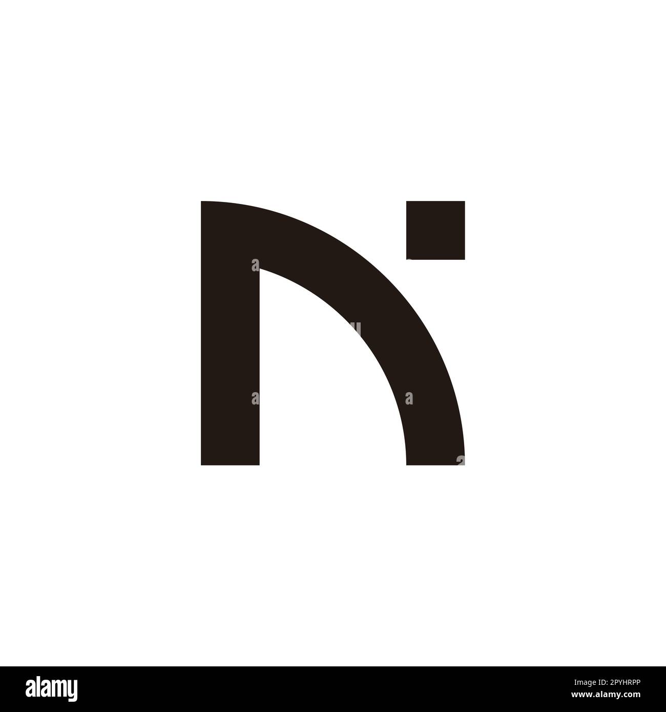 Letter n i point geometric symbol simple logo vector Stock Vector Image ...